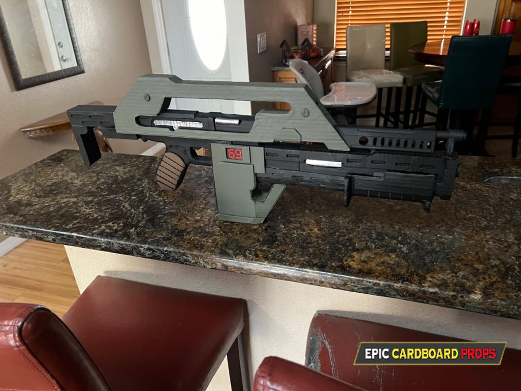 M41a Pulse Rifle TEMPLATES for cardboard DIY – Epic Cardboard Props