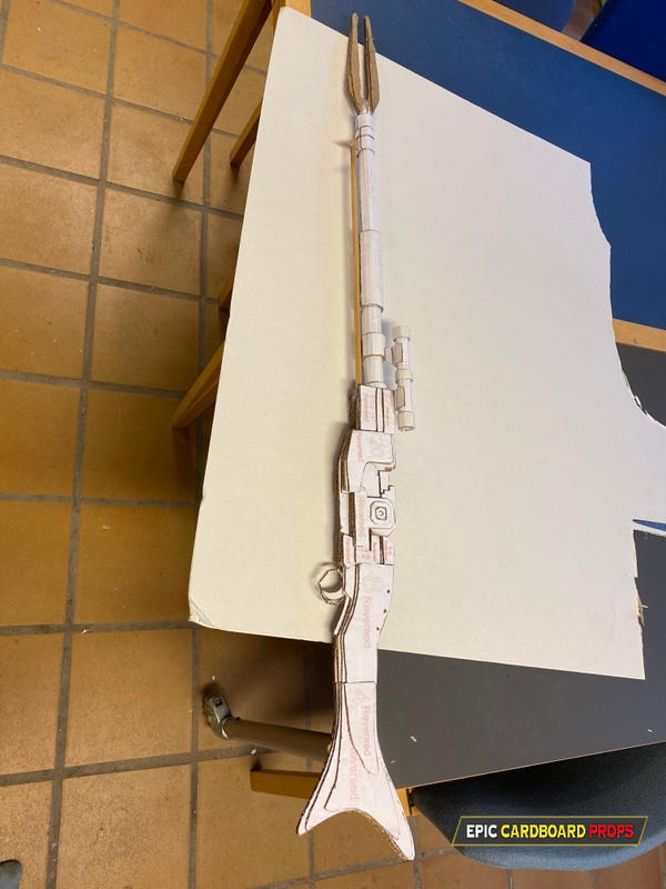 Mandalorian Rifle TEMPLATES for cardboard DIY – Epic Cardboard Props