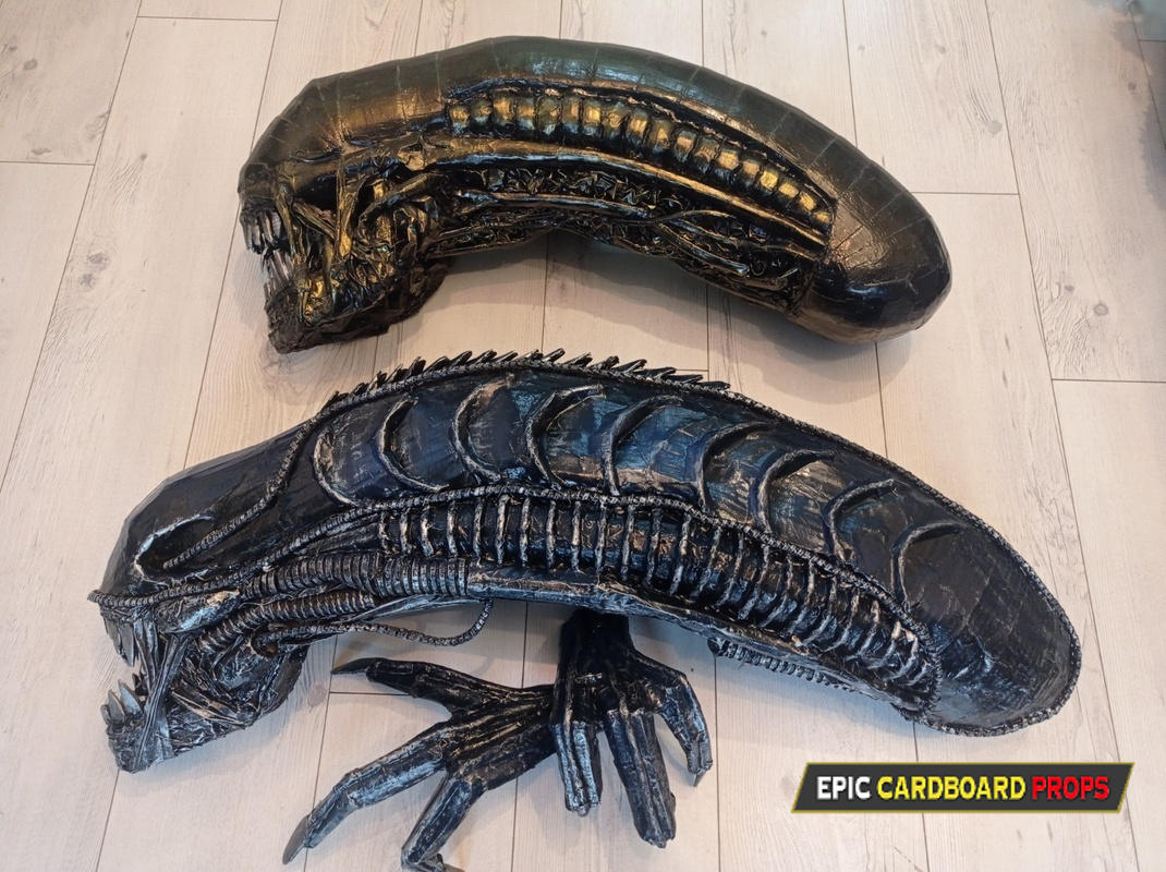 Xenomorph的头 - 可下載模板 – Epic Cardboard Props