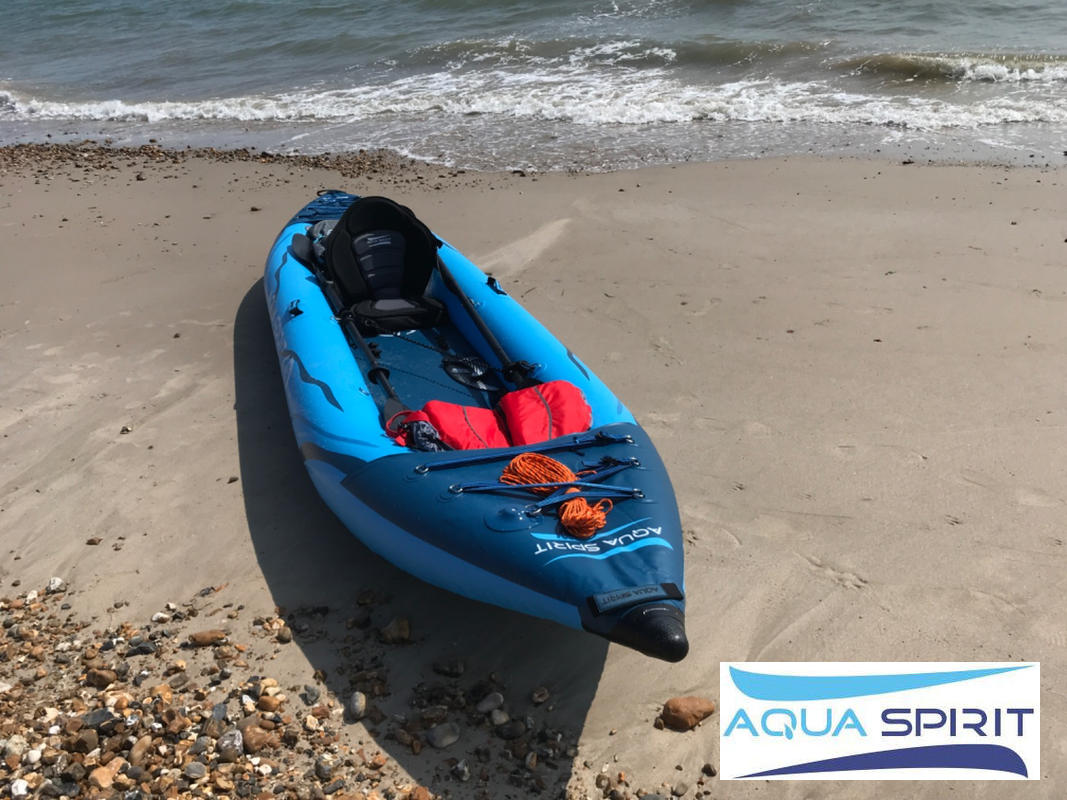 Aqua Spirit Inflatable Kayak, 2-Seater/1-Seater Complete Kayak Kit wit ...