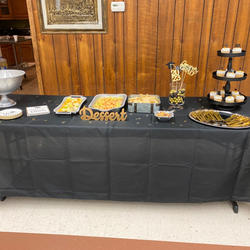 black buffet table cloth