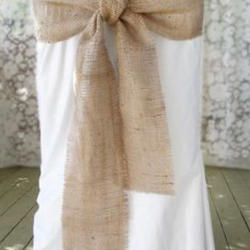 white burlap roll