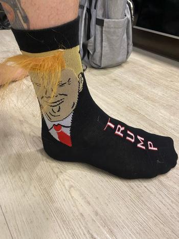 America Donald Trump Hair Socks - GEEKYGET