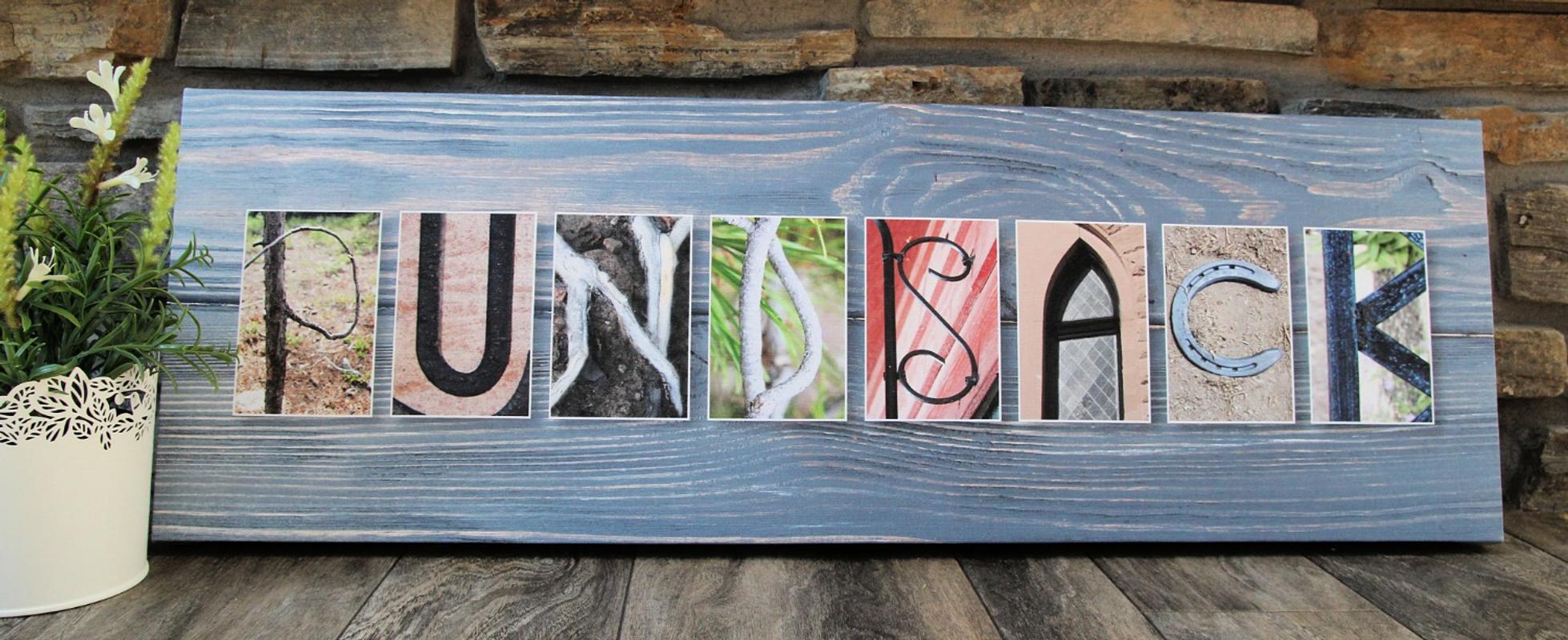 Family Name Signs Letter Art Canvas Print | 365Canvas