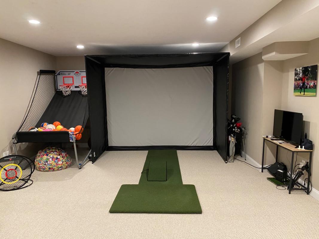 SwingBay Golf Simulator Screen & Enclosure by Rain or Shine Golf