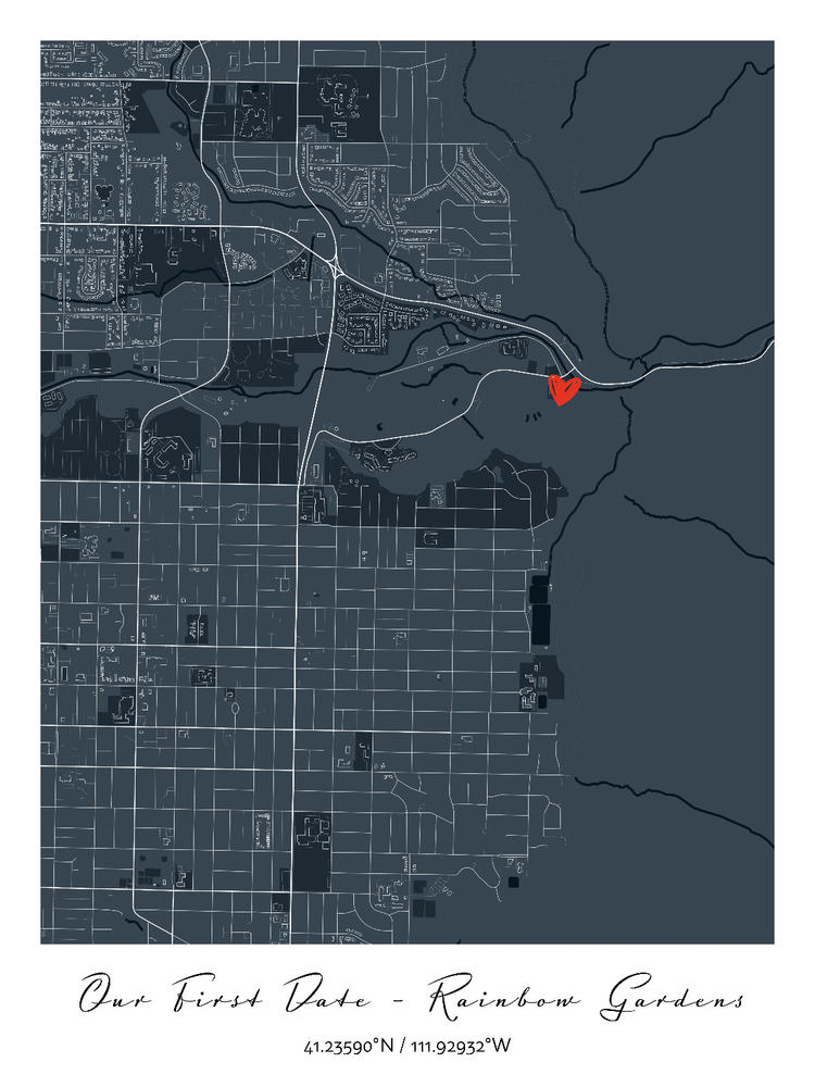 Custom Map Art - Custom City Map Prints - Positive Prints