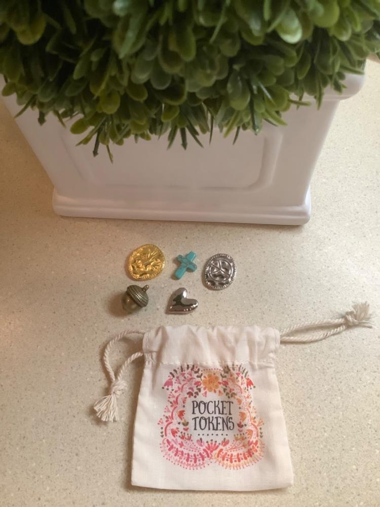 Assorted Pocket Tokens, Set of 5 – Natural Life