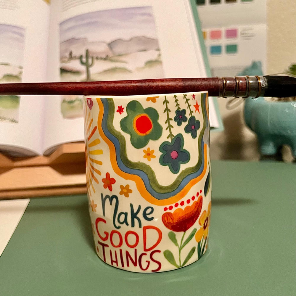 Ceramic Painter's Cup - Folk Lady – Natural Life