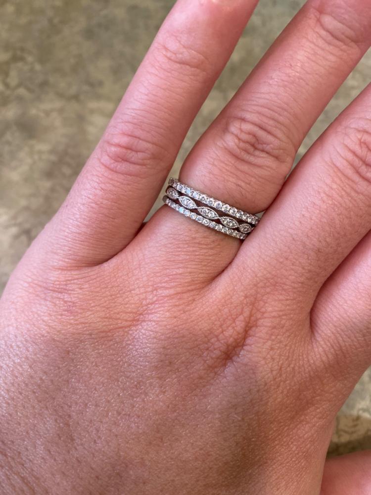 Art Deco Half Eternity Band Set – Tiger Gems