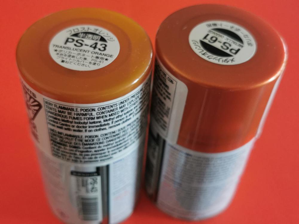 Tamiya Polycarbonate Spray Paint PS-43 PS43 Translucent Orange 86043