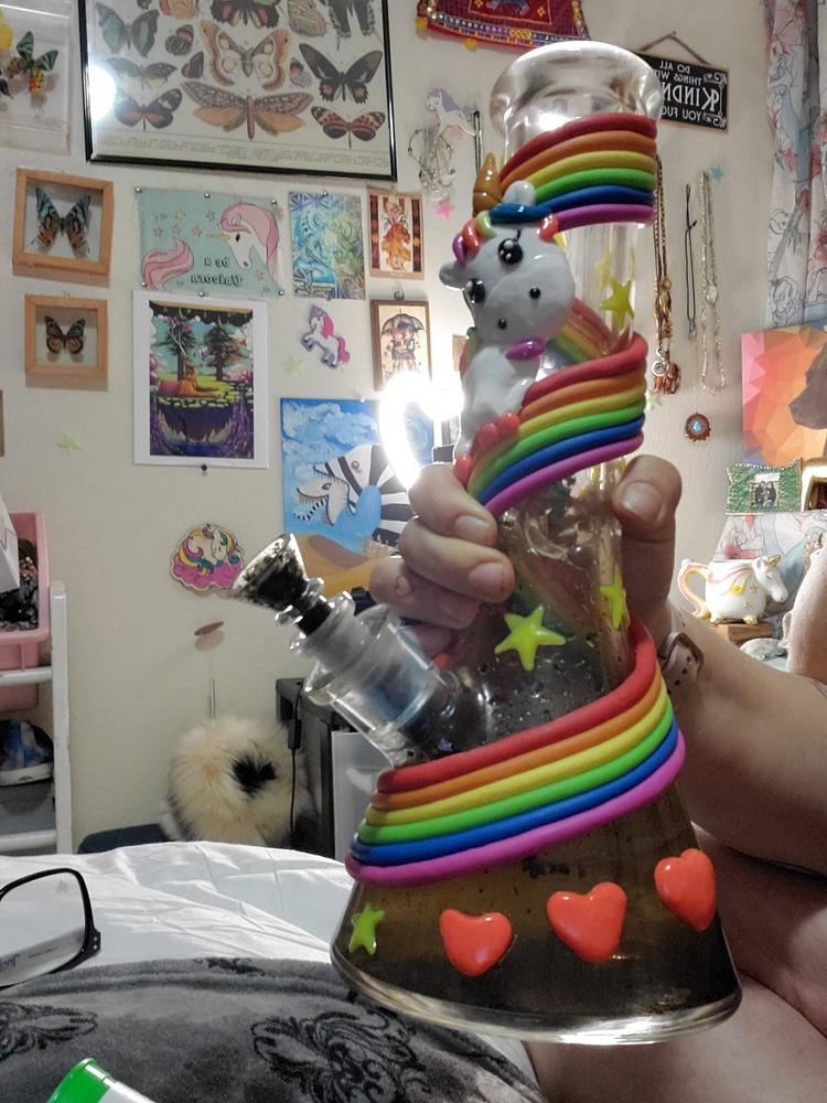 Rainbow Unicorn Bong - 13 in – Everything 420
