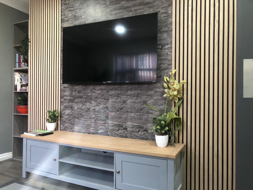 Acupanel® Natural Rustic Oak Acoustic Wood Wall Panel | Wall Paneling