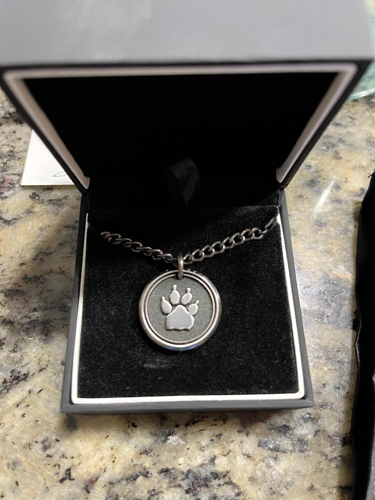 Real paw print necklace store
