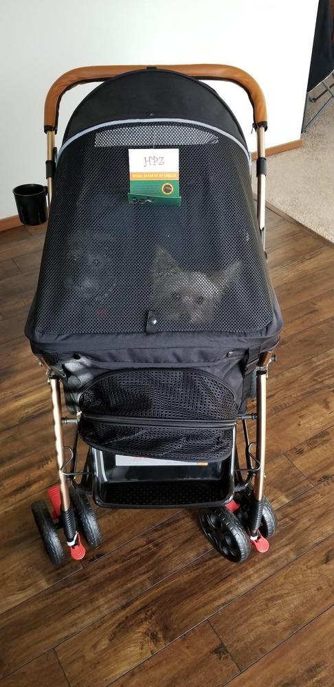 Stylish & Premium Extra Large Purple Strollers for All Size Pets Black ...