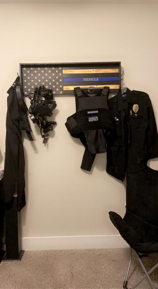 Custom Police Gear Rack For Duty Belt & Vest | Breacher Rustics ...