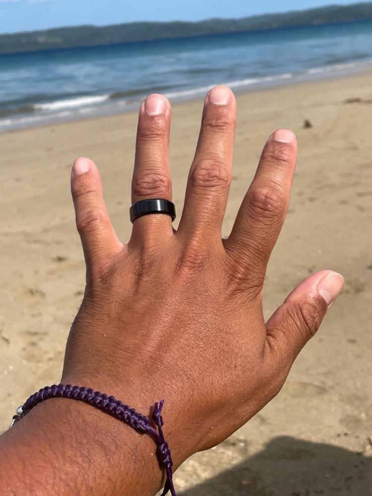 Black Titanium Wedding Band | Inexpensive Wedding Bands – Modern Gents ...