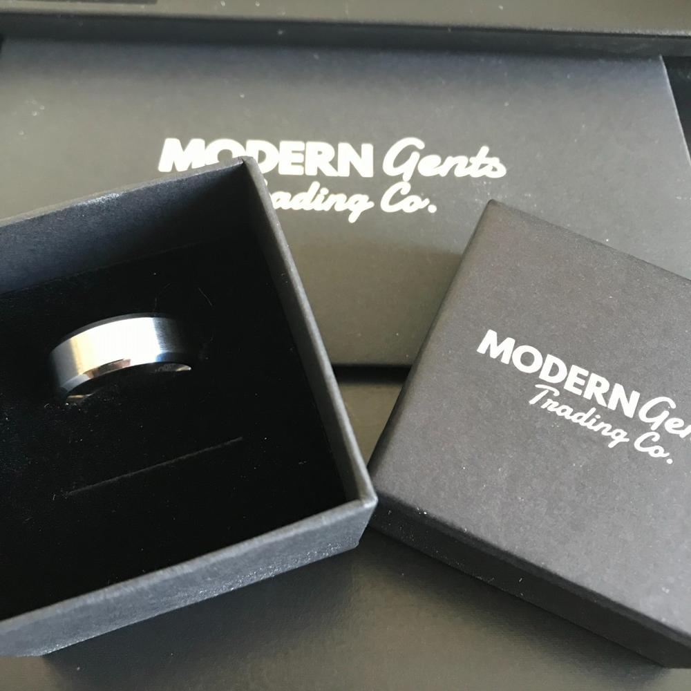 Silver Titanium Ring | Modern Men's Wedding Bands – Modern Gents ...
