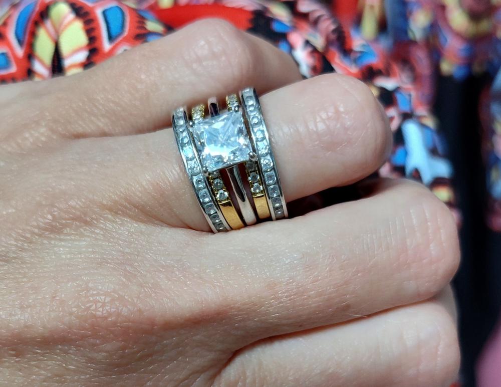 The Olivia Sterling Silver Princess Cut Engagement Ring – Modern Gents