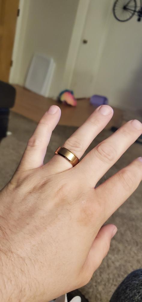 Rose Gold Titanium Ring | Simple Men's Wedding Bands – Modern Gents ...