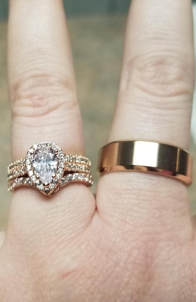 Rose Gold Titanium Ring | Simple Men's Wedding Bands – Modern Gents ...