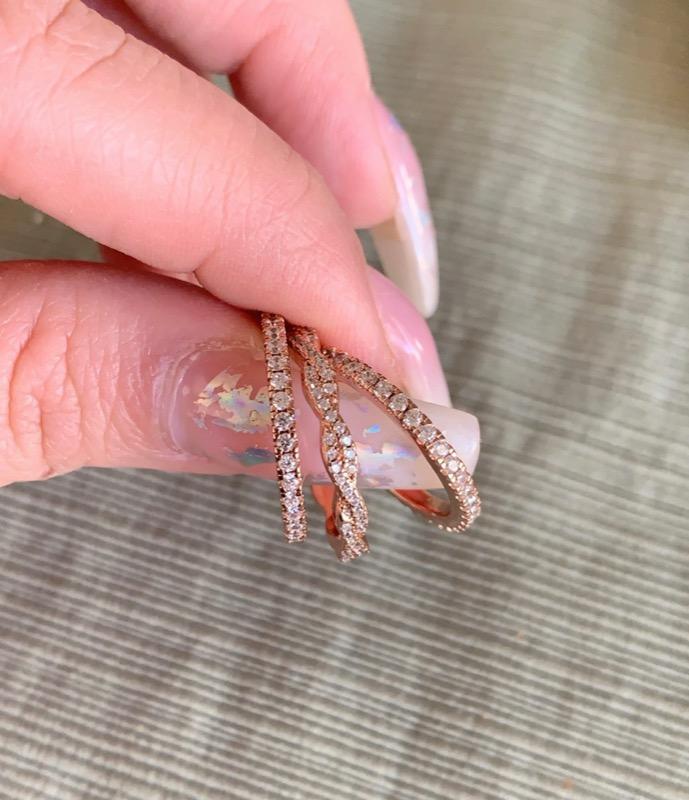 Intertwined Ribbons Eternity Band | Petite Rose Gold Wedding Band ...