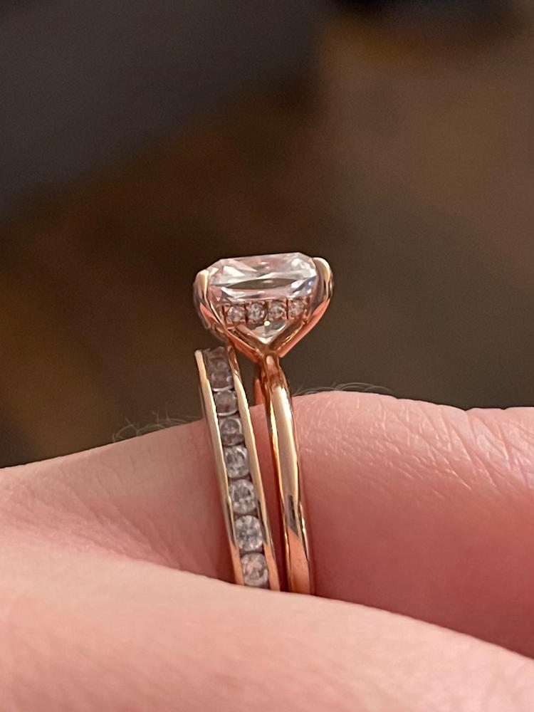 Rose Gold Cushion Cut | Solitaire Engagement Ring – Modern Gents ...