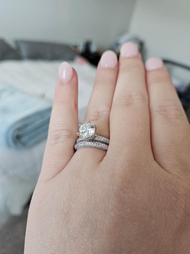 The Elizabeth 6 Prong Round Engagement Ring Set - Silver – Modern Gents