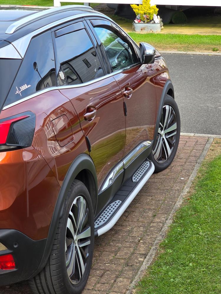 Can Auto Silver Plus Side Step Running Boards For PEUGEOT 3008 2017 onwards