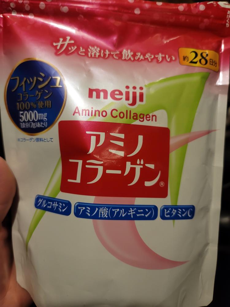 Meiji Amino Collagen Powder Beauty Supplement 196g (for 28 days)