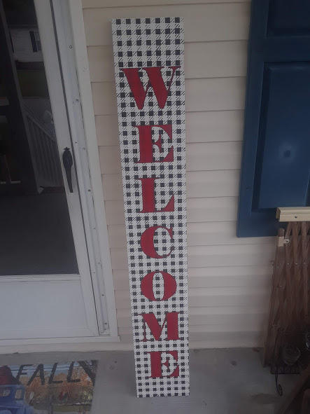 Reusable Vertical WELCOME Stencil | You'll LOVE this stencil ...