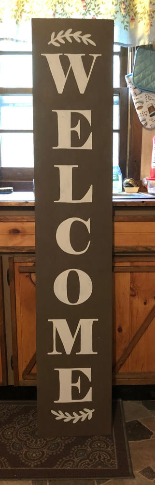 Reusable Vertical WELCOME Stencil | You'll LOVE this stencil ...