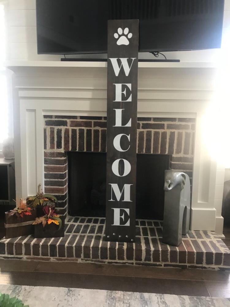 Reusable Vertical WELCOME Stencil | You'll LOVE this stencil ...