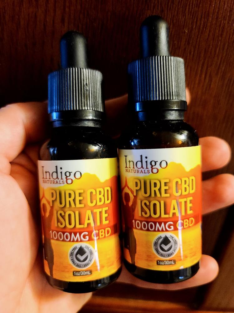 Older Adults No THC 1000mg Pure CBD Isolate Oil | Indigonaturals.net