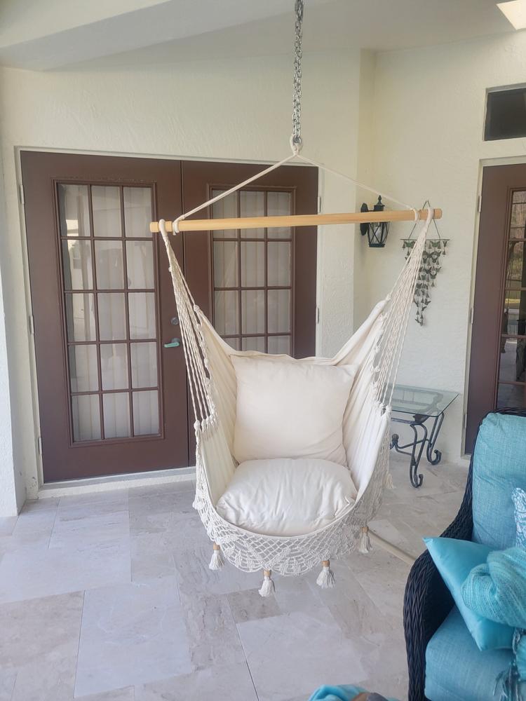 Crochet Hammock Swing Chair : Handmade Indoor Hanging Chair – Limbo ...