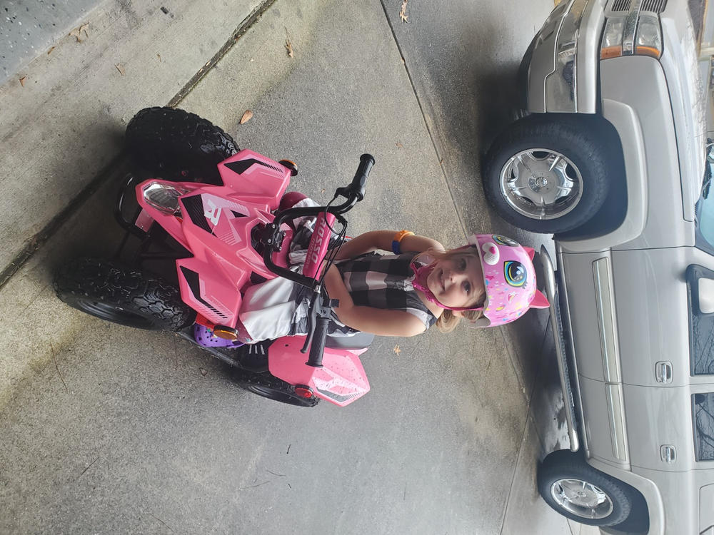 Electric Pink Four Wheeler For Girls | Rosso Motors eQuad ATV – Rosso ...