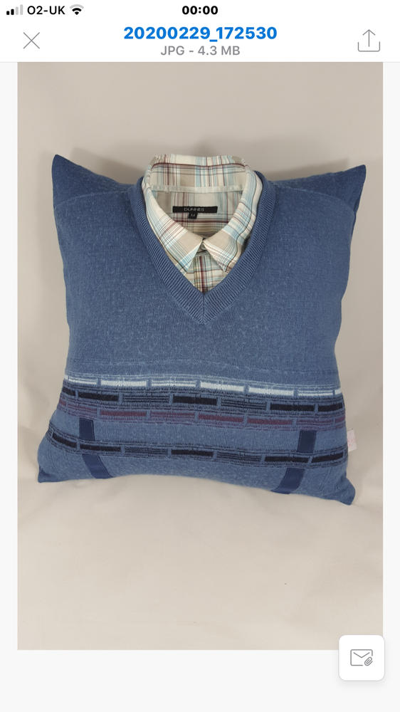 Memory Cushion - Collared Shirt Design | Lily Grace Keepsakes