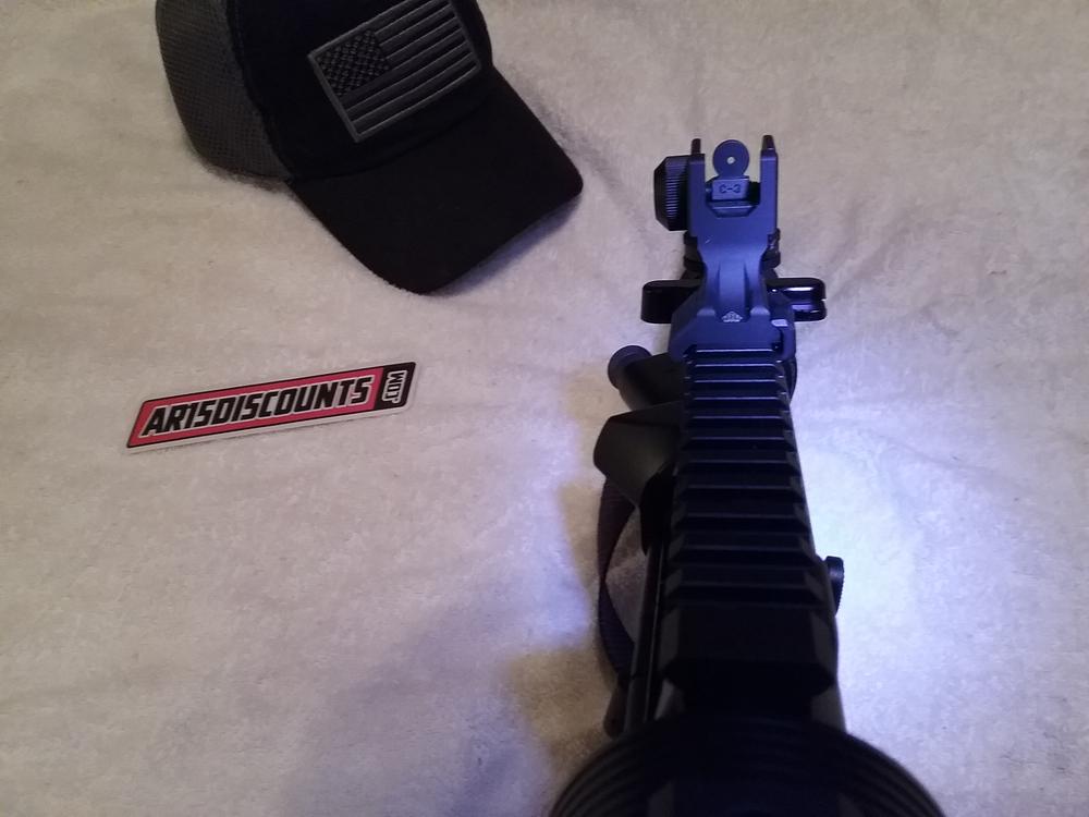 UTG AR-15 Super Slim Fixed Rear Sight, Picatinny, Black - AR15Discounts