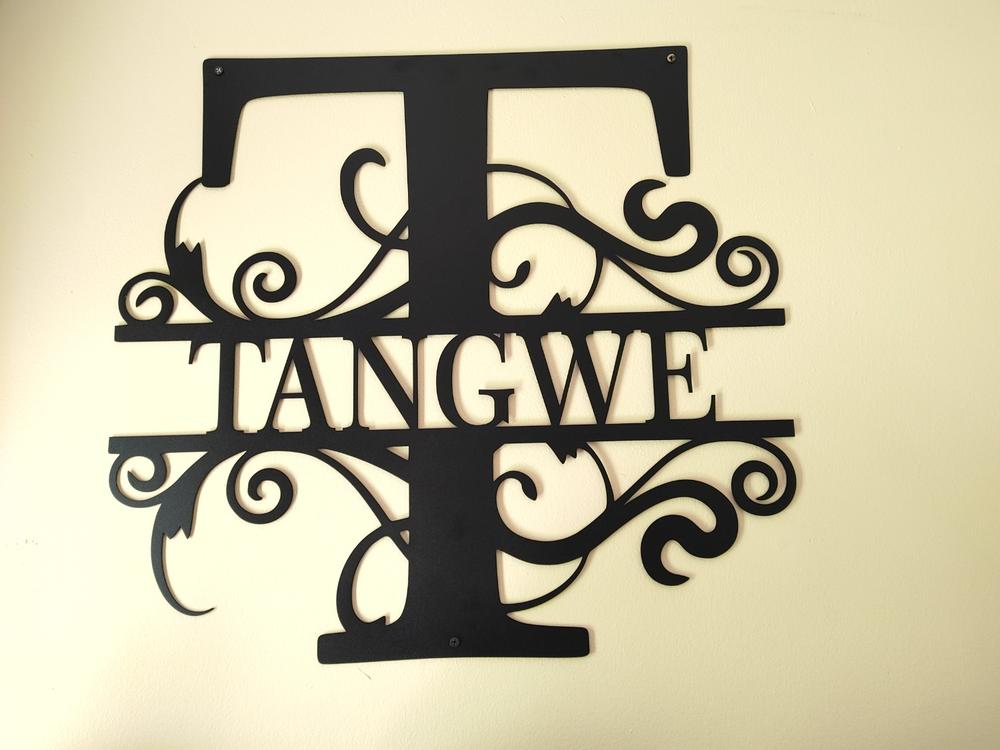 Split Letter Monogram– Lakeshore Metal Decor