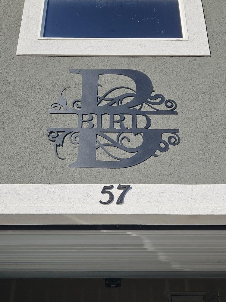 Split Letter Monogram– Lakeshore Metal Decor