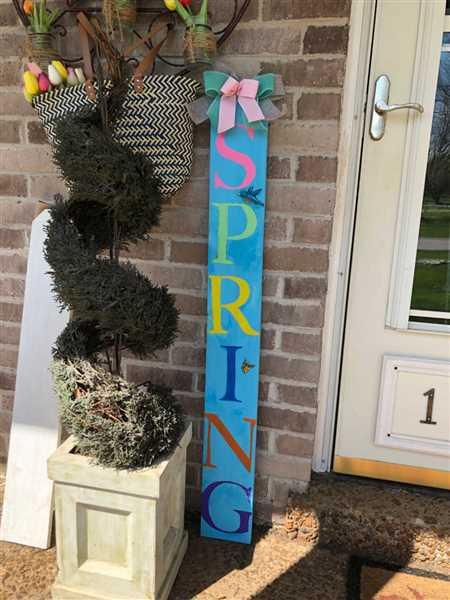 Reusable Hello Spring Porch Sign Stencil | DIY Farmhouse Decor ...