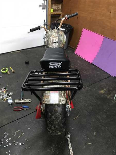 Rear Rack Supports for the Coleman CT200U Mini Bike